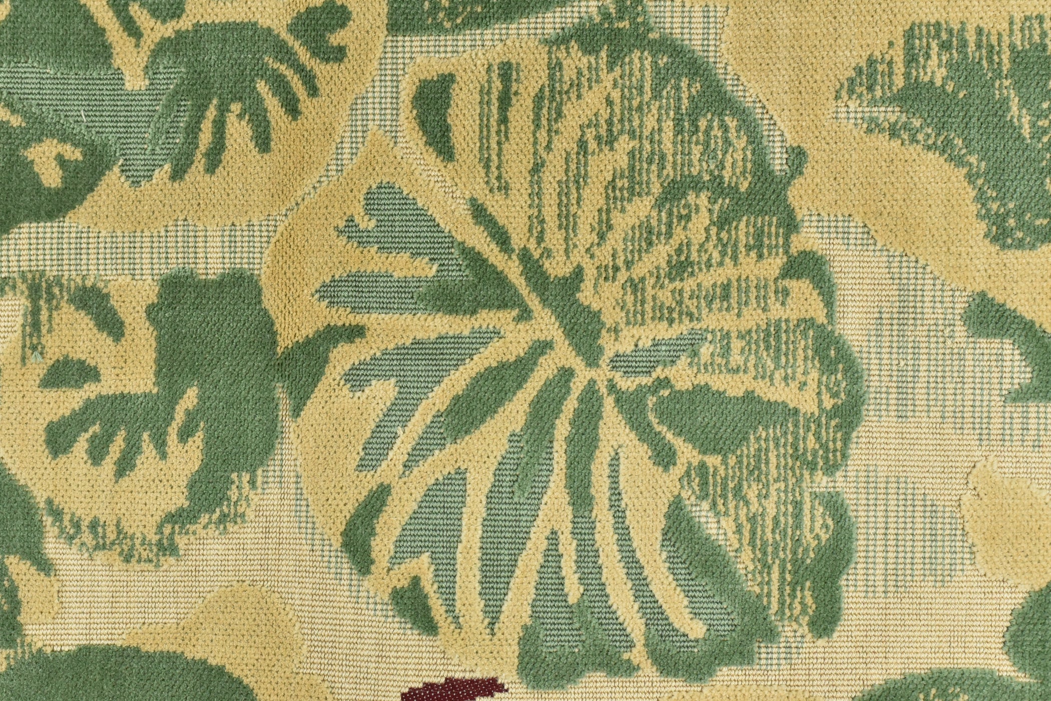 Heavy Duty Floral Jacquard Linen Tencel Blend Water Lily Raised Cut ...