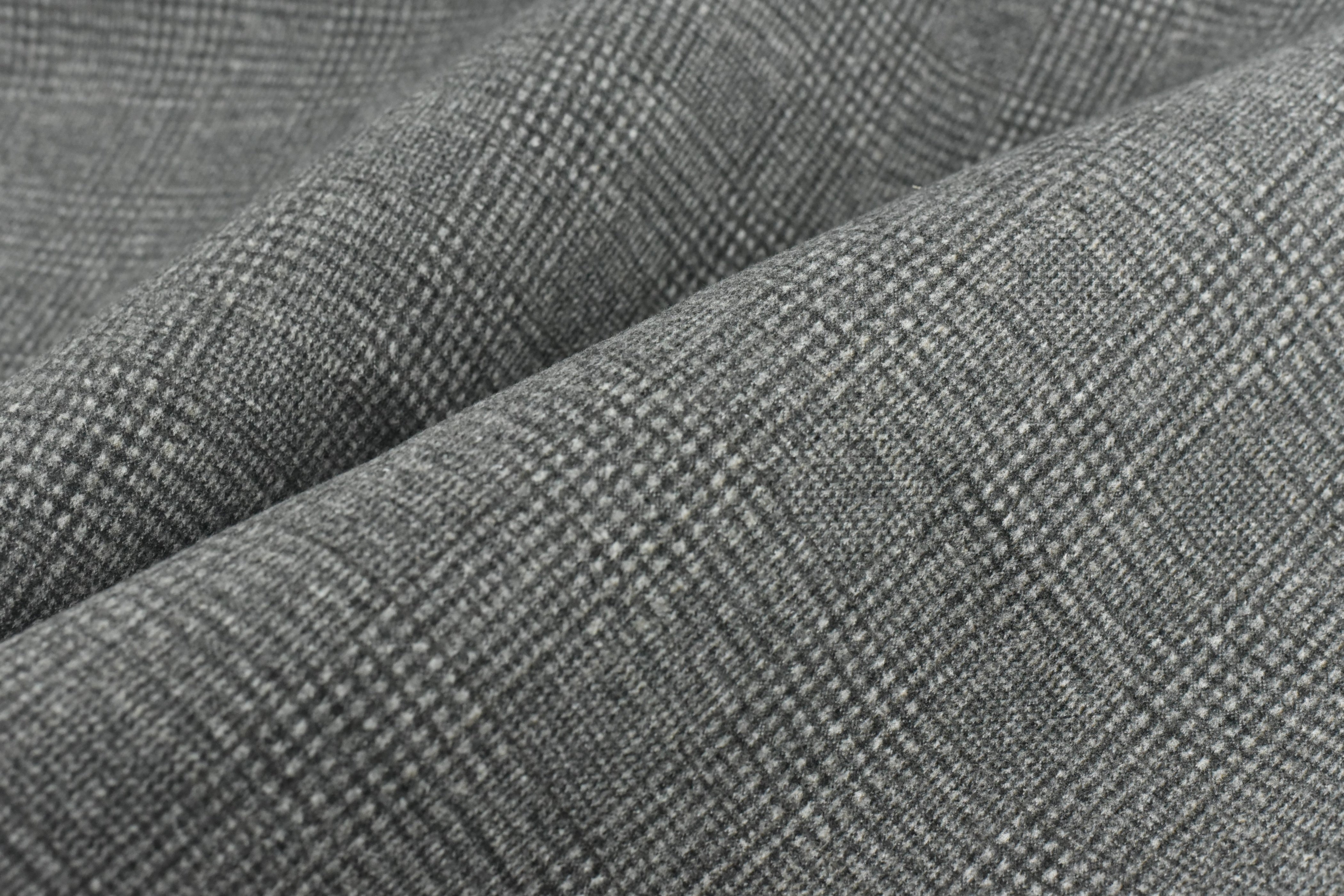 Vintage Tweed Plaid Upholstery Fabric in Wool Blend with Suede Backing ...