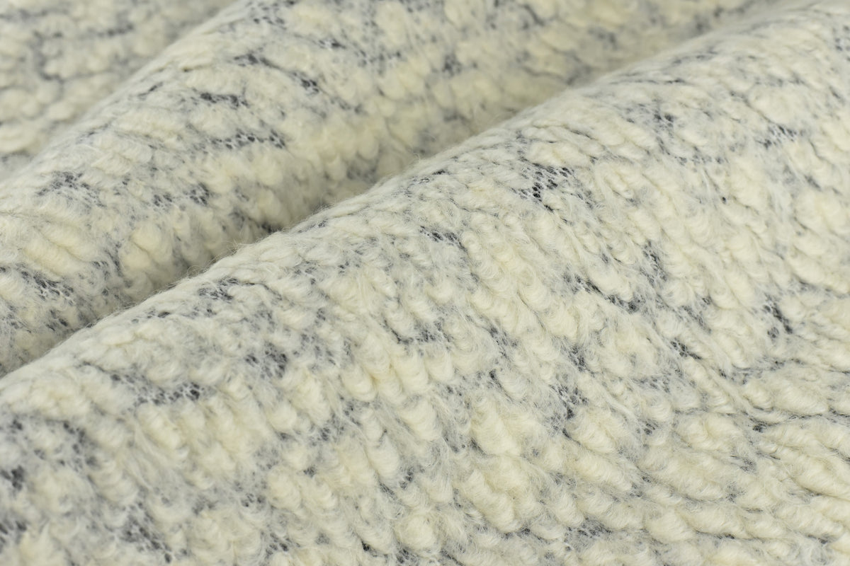 Heavy Weight Cream Wool Blend Sheepskin Boucle Upholstery Fabric With ...