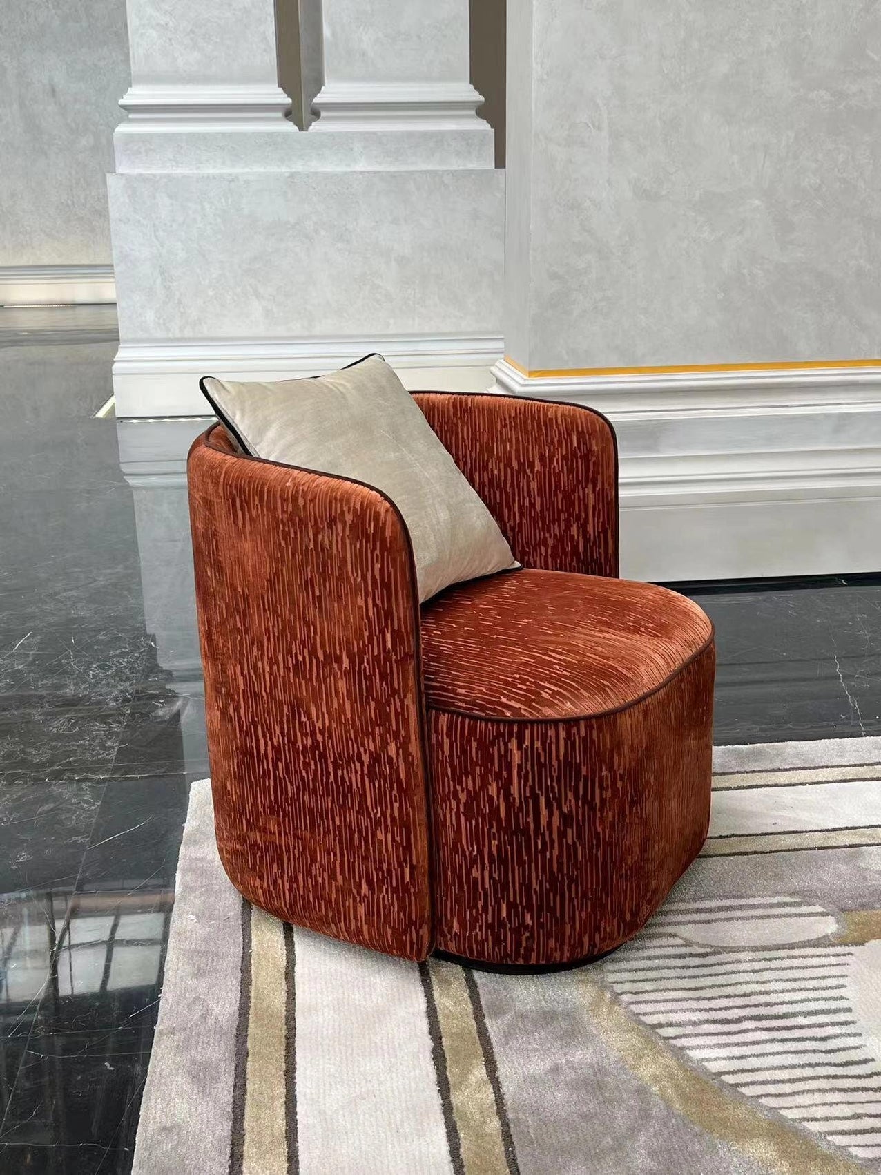 Heavy Duty Raised Velvet Stripe Upholstery Fabric in Gold|3D Geometric ...