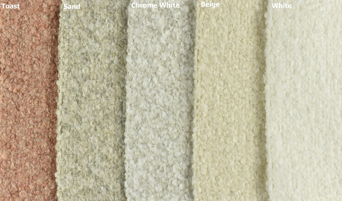 Designer Heavy Weight Cream White Wool Blend Textured Boucle Upholstery ...