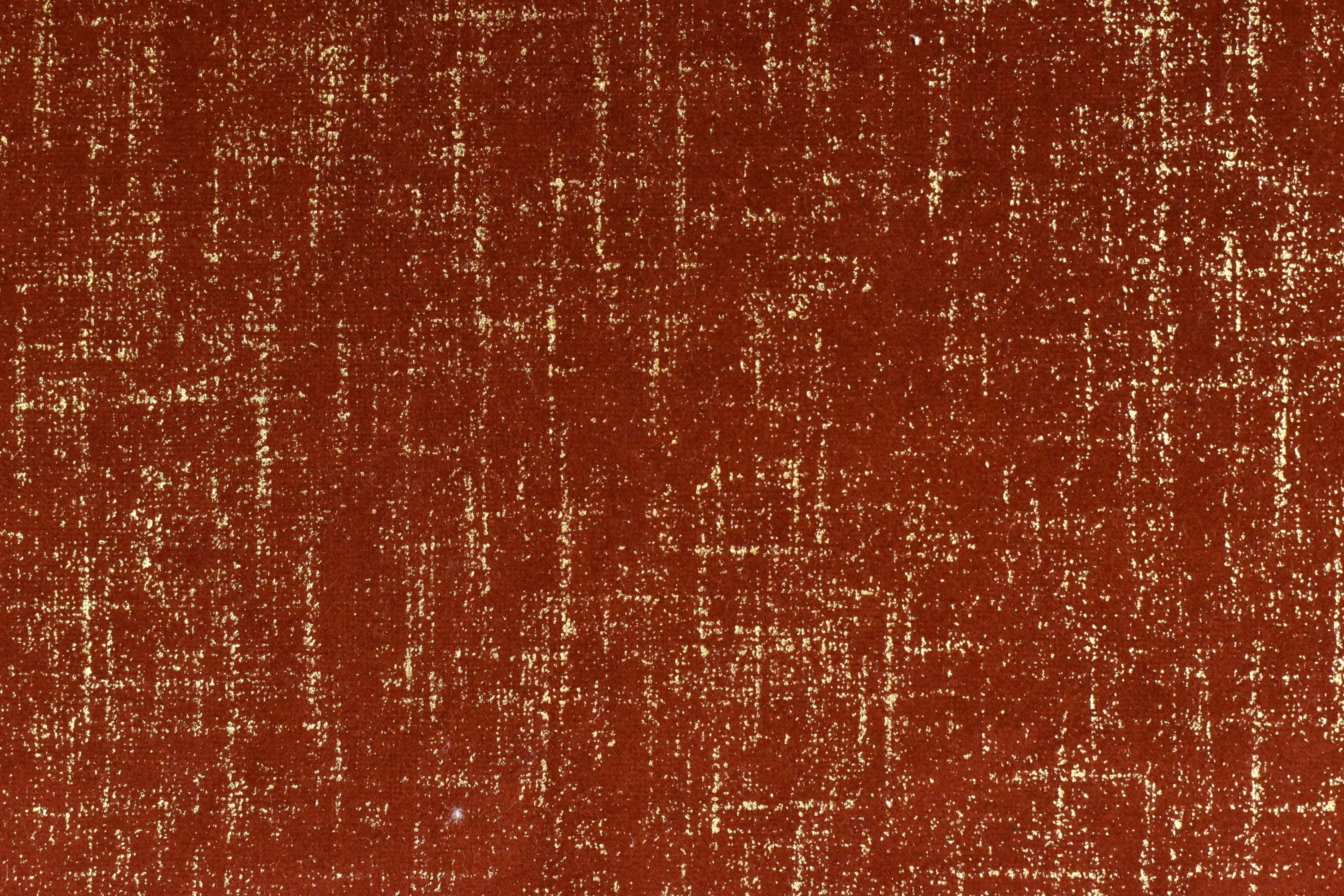 High End Heavy Weight Burnt Orange Gold Foil Shiny Abstract Pattern ...