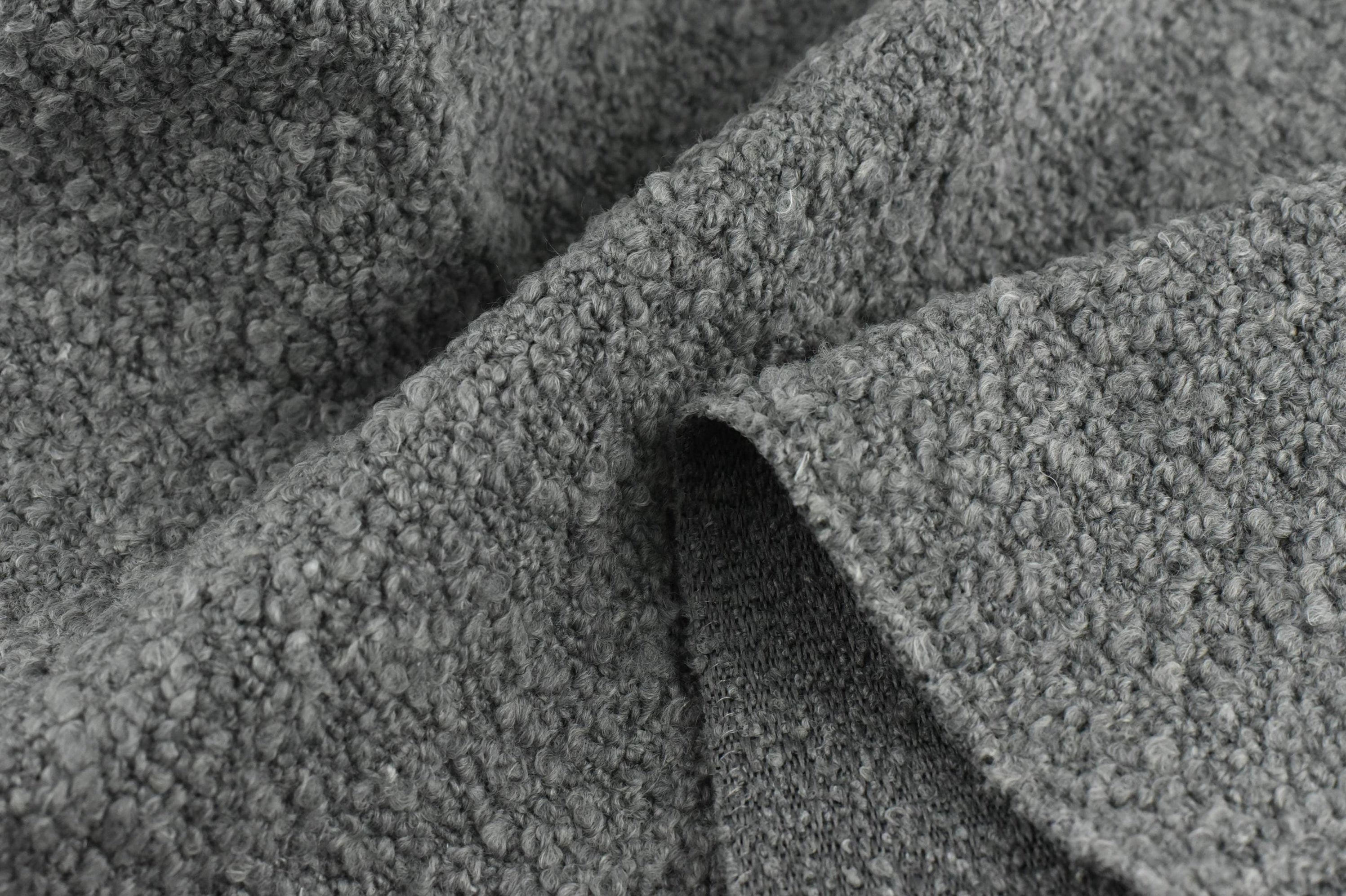 Heavy Weight Wool Linen Blend Textured Boucle Upholstery Fabric For ...