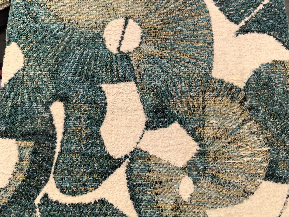 Mid Century Modern Designer Lotus Leaf Woven Upholstery Fabric|Heavy ...